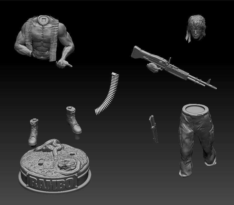 Rambo First Blood 2 - 3D Model by Andreyad77