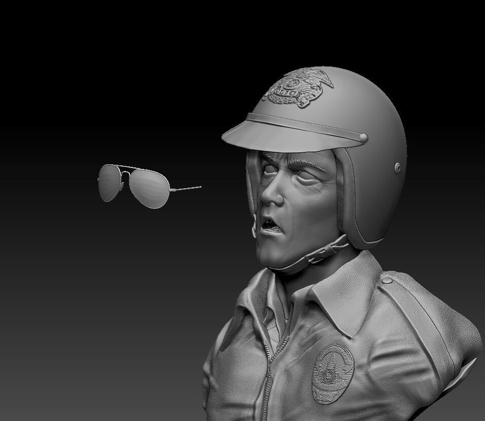 Terminator 2 T-1000 Bust Replica 3D Model by Andreyad77