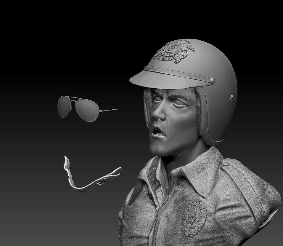 Terminator 2 T-1000 Bust Replica 3D Model by Andreyad77