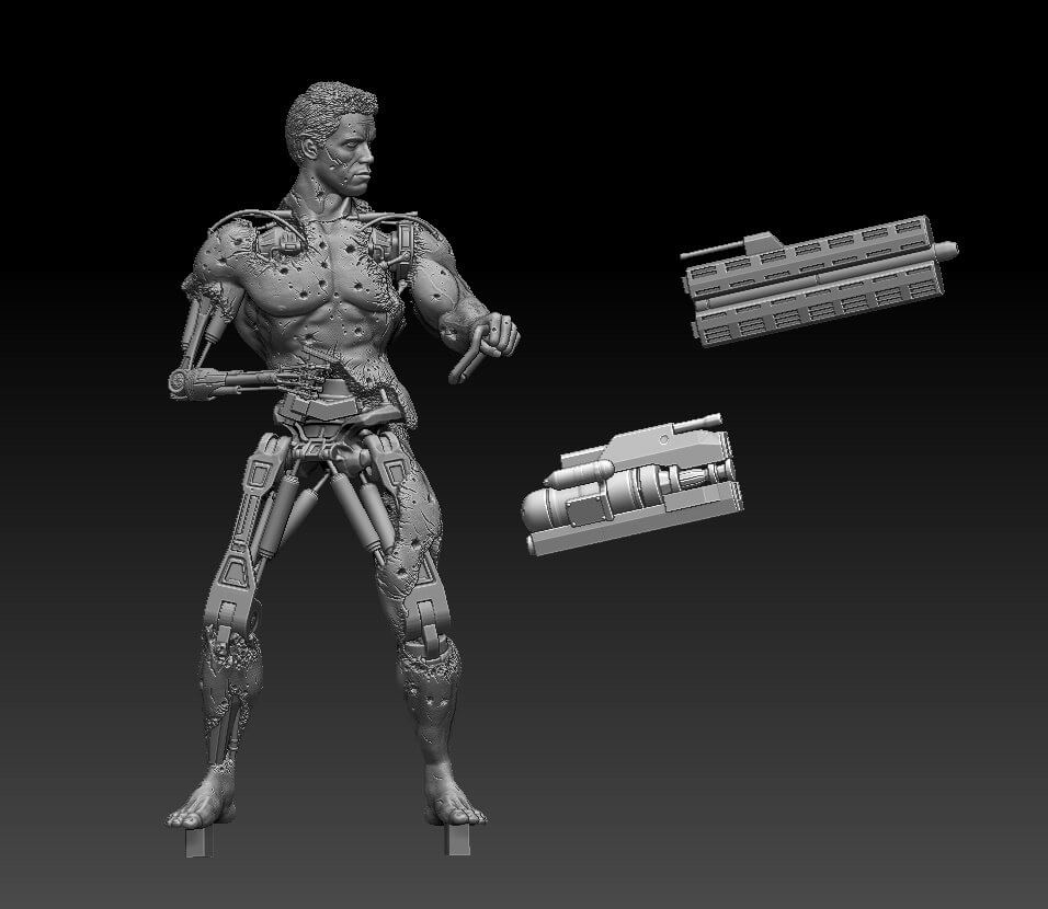 The Terminator - 3D Model by Andreyad77