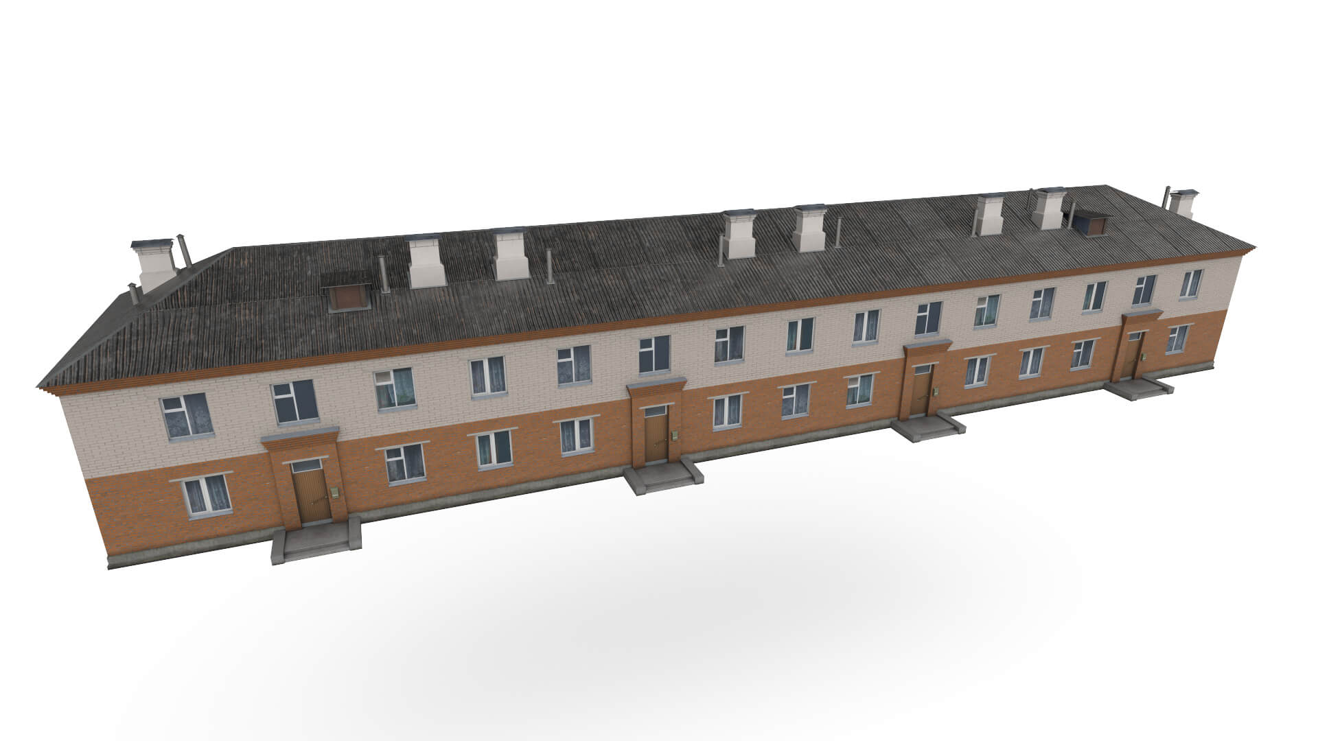 Two-Color Residential House Model by andreyd3