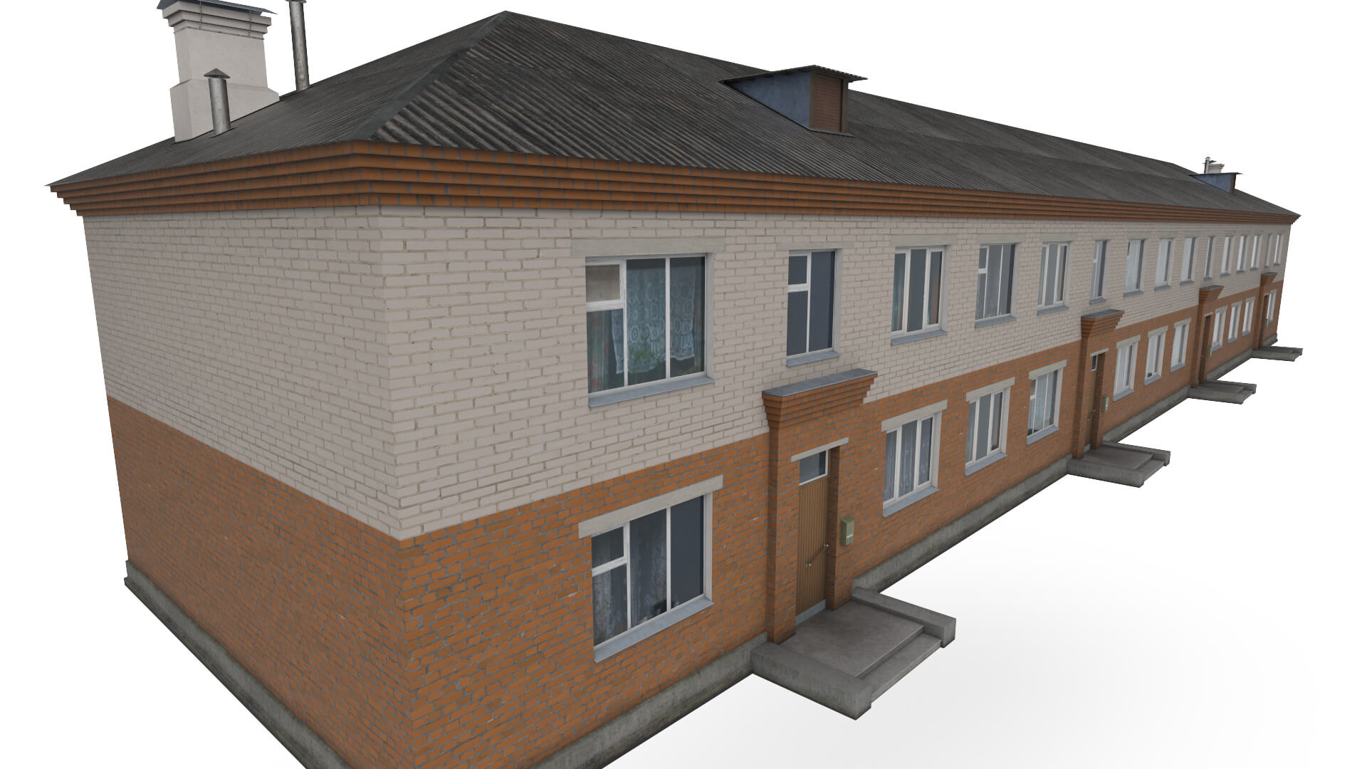 Two-Color Residential House Model by andreyd3