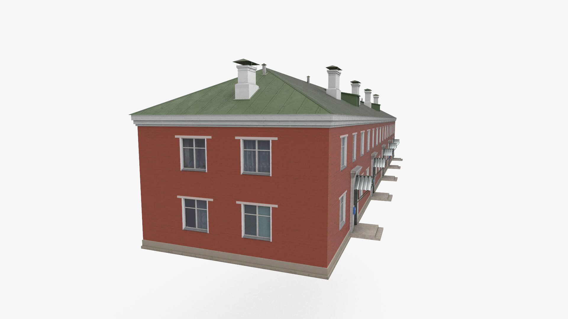 Soviet or Russian Two-Story Residental Houses by andreyd3