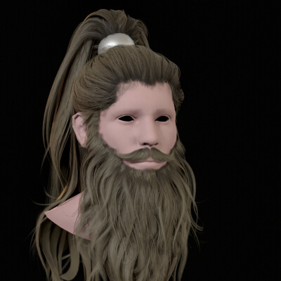 28 Hair Beard Tail - 3D Model by andryuha1981