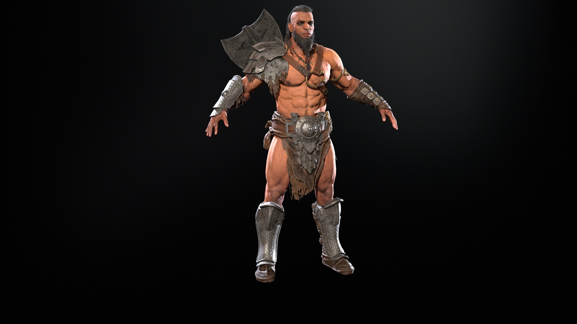 Barbarian Male - 3D Model by andryuha1981