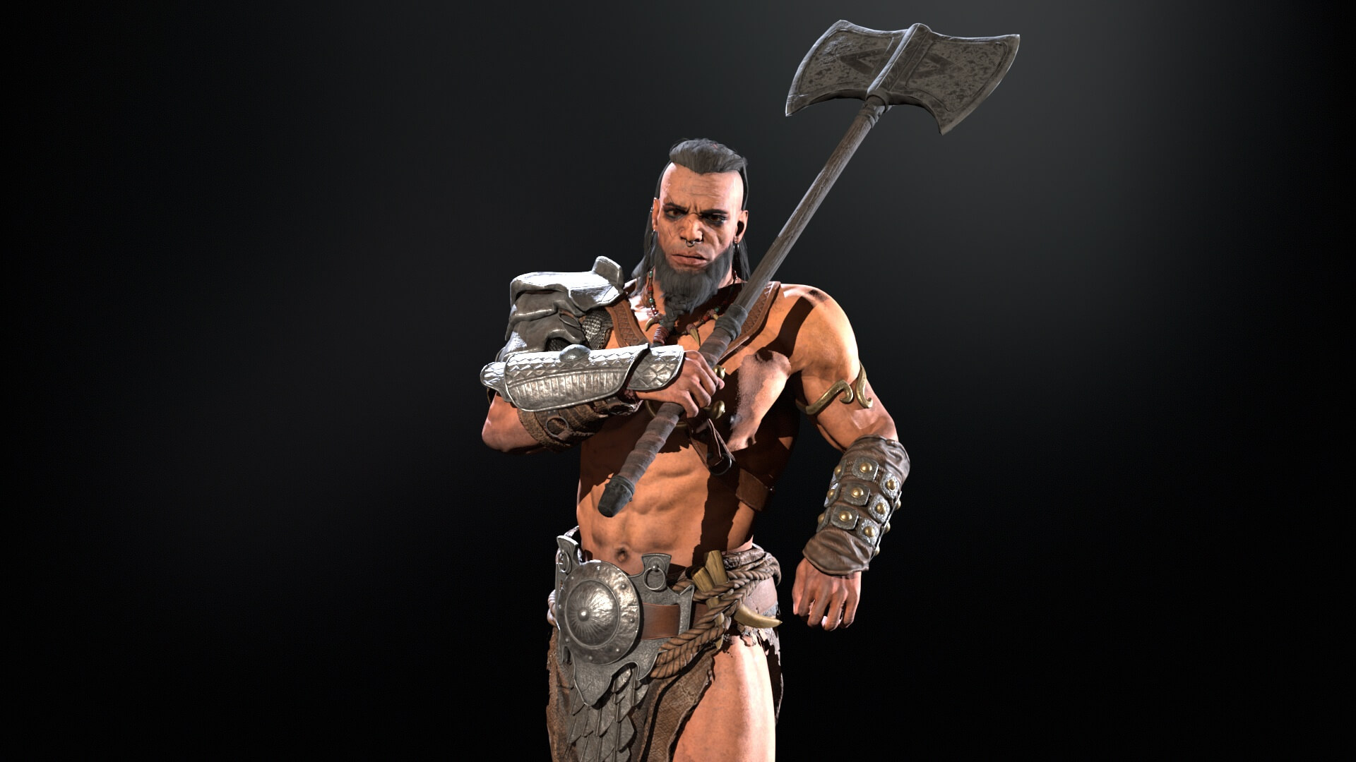 Barbarian Male - 3D Model by andryuha1981