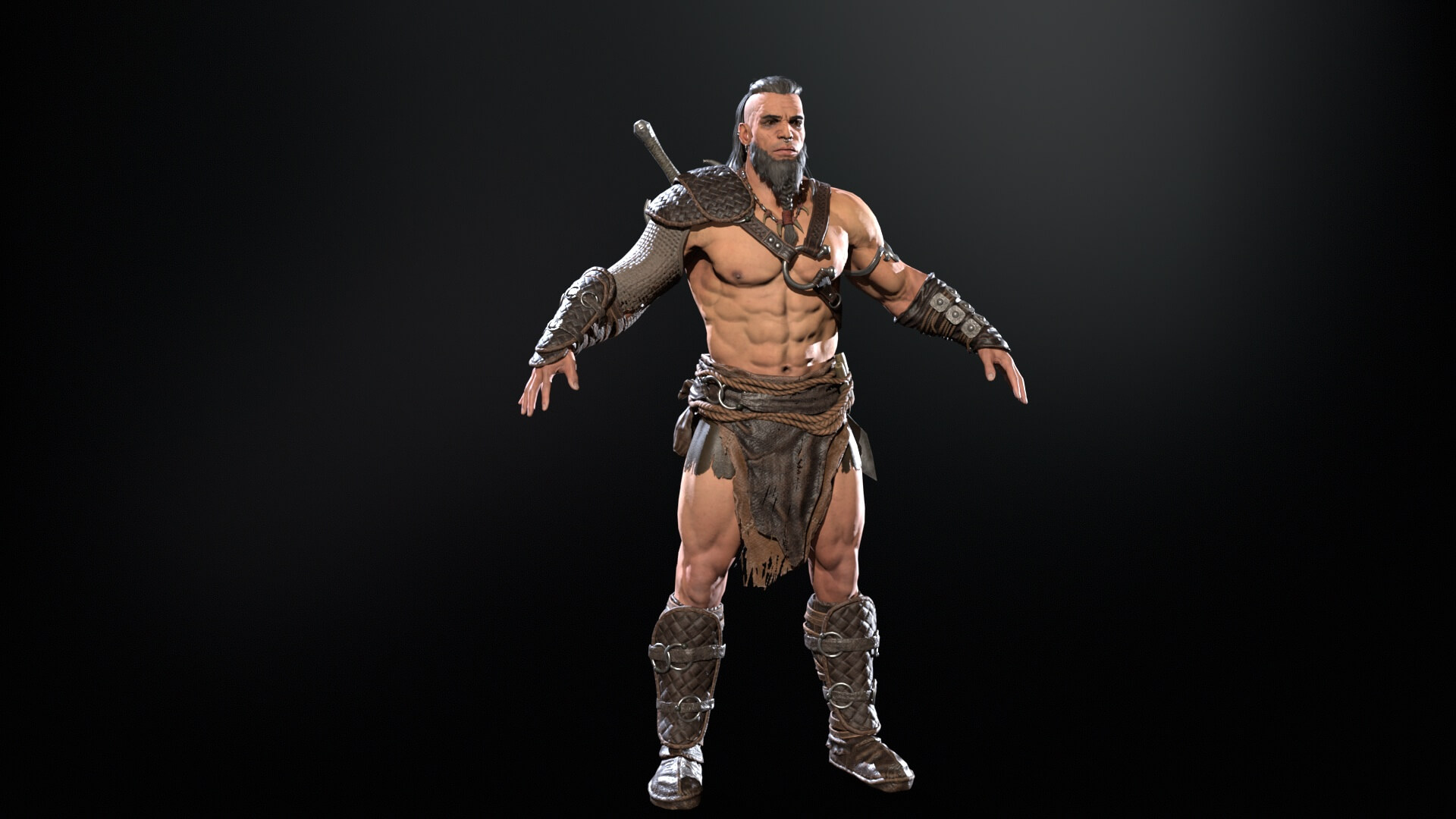 Barbarian Male - 3D Model by andryuha1981
