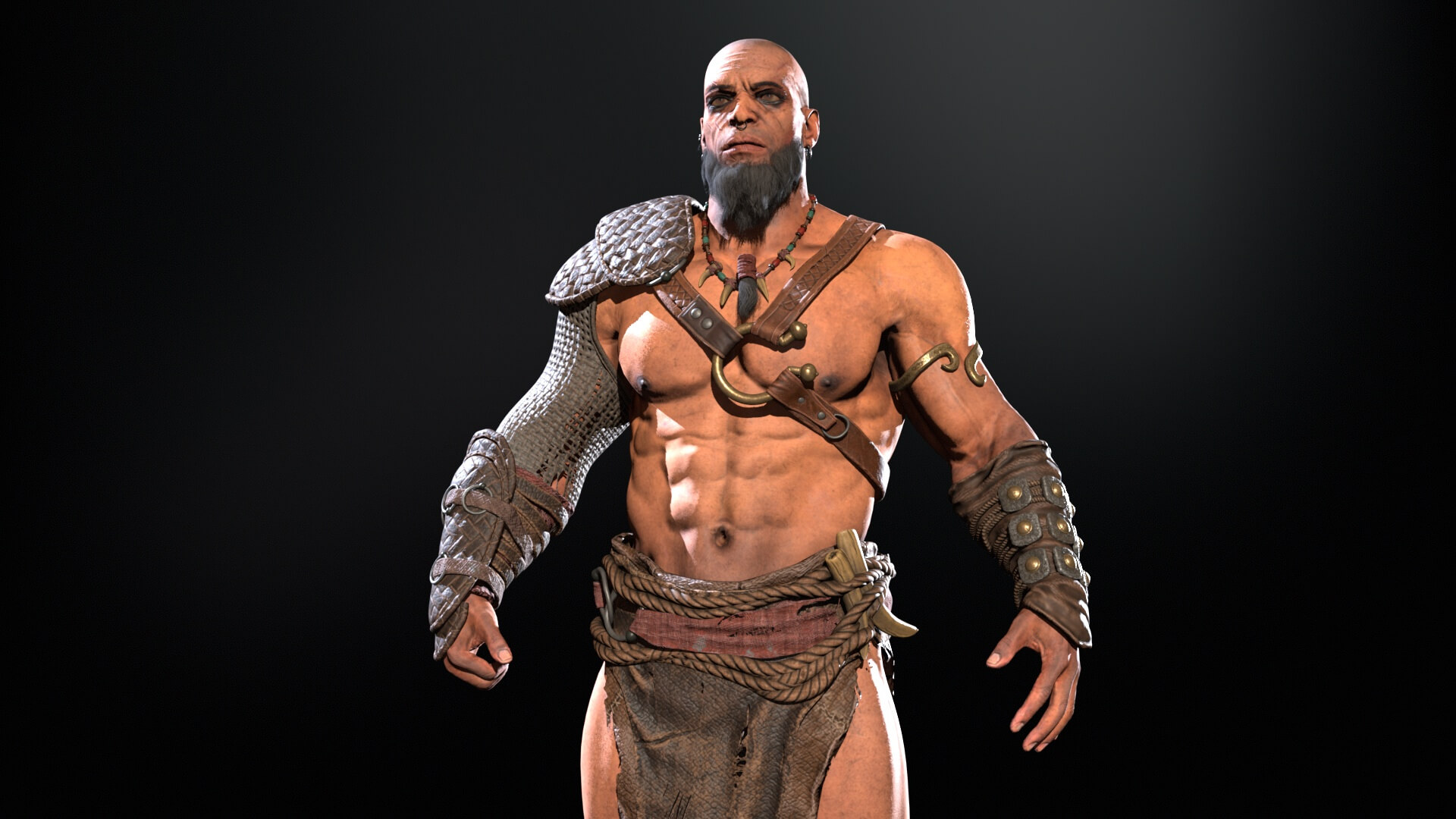 Barbarian Male - 3D Model by andryuha1981