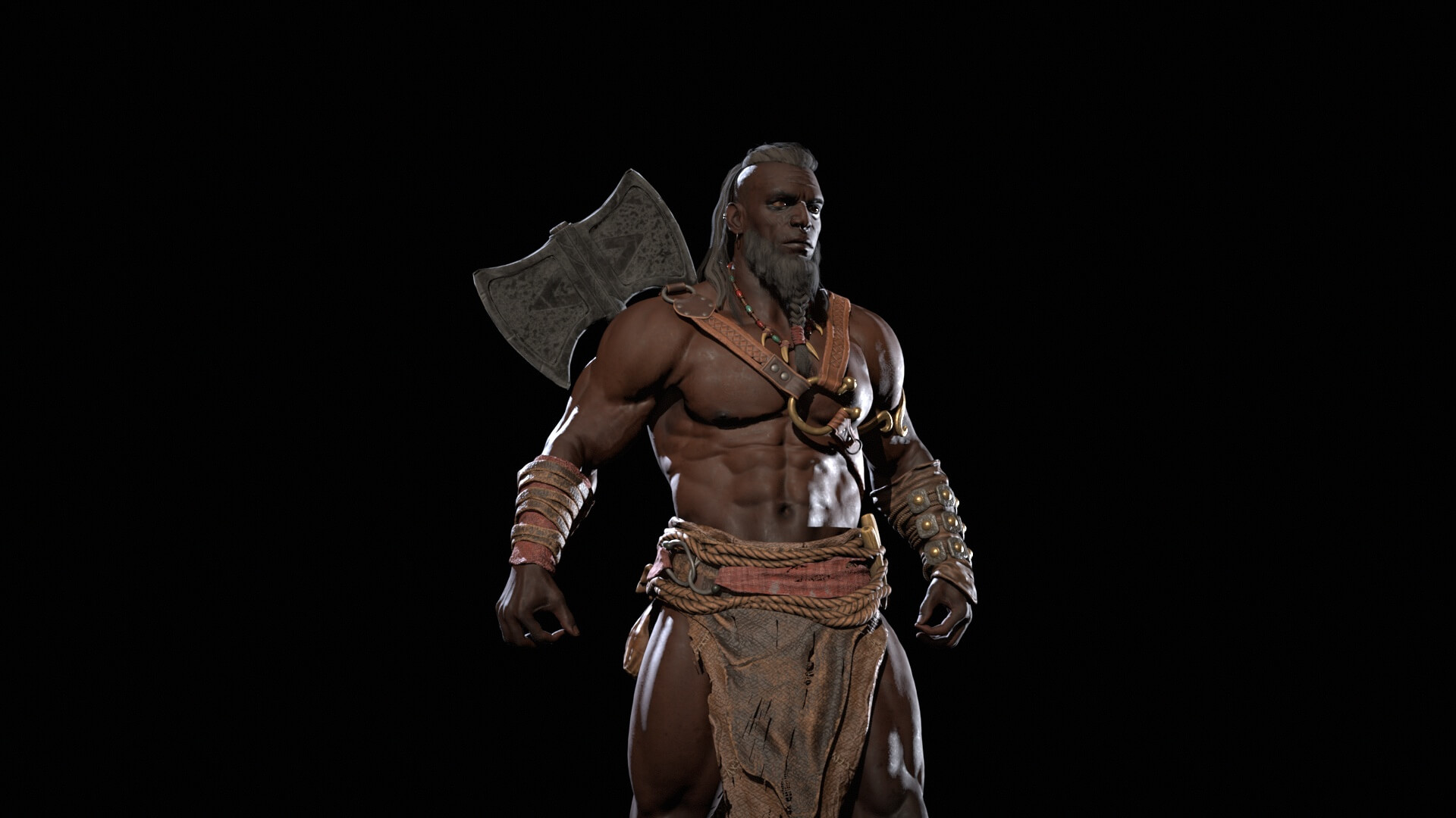 Barbarian Male - 3D Model by andryuha1981