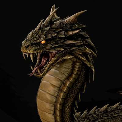 Basilisk Snake Character - 3D Model by andryuha1981