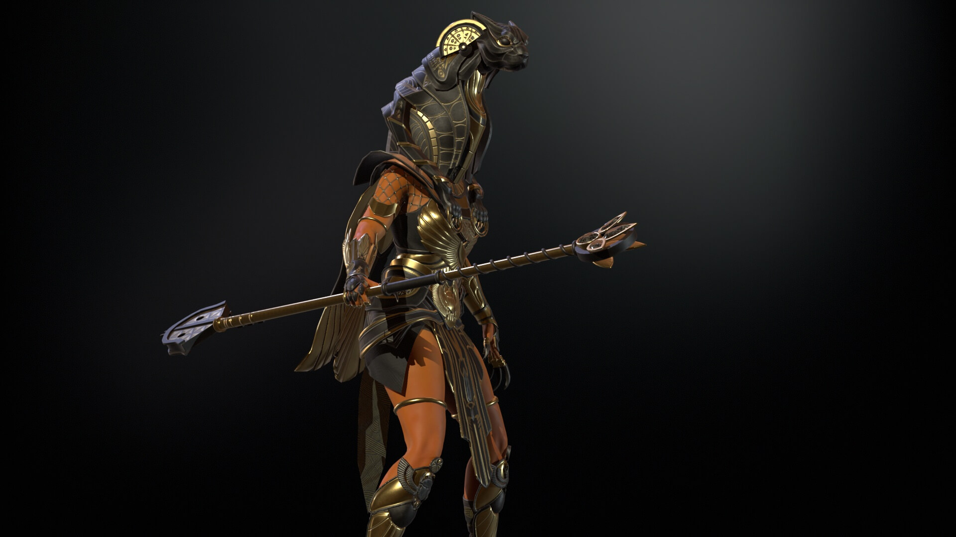 Bastet Game Ready - 3D Model by andryuha1981