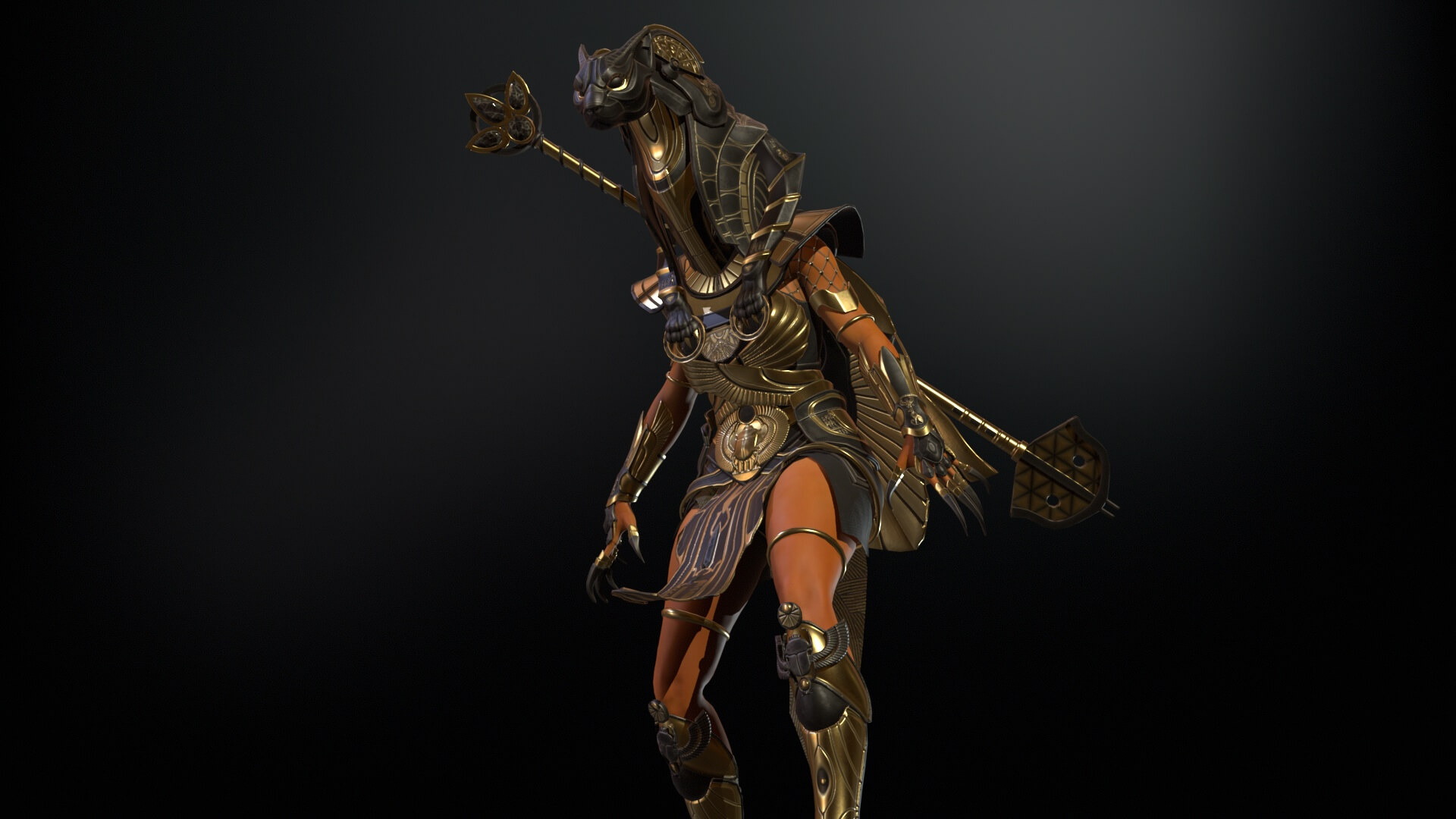 Bastet Game Ready - 3D Model by andryuha1981