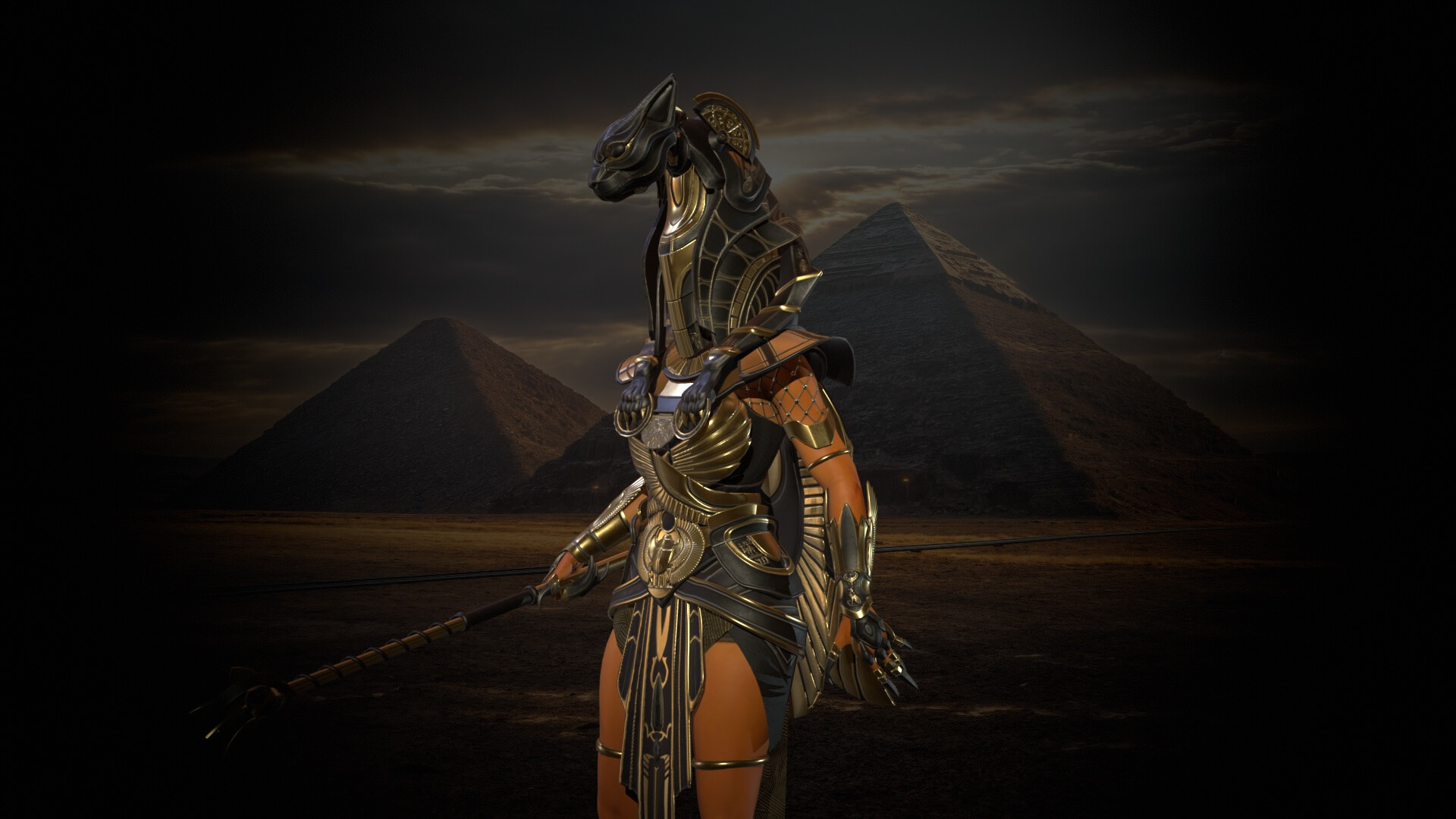 Bastet Game Ready - 3D Model by andryuha1981