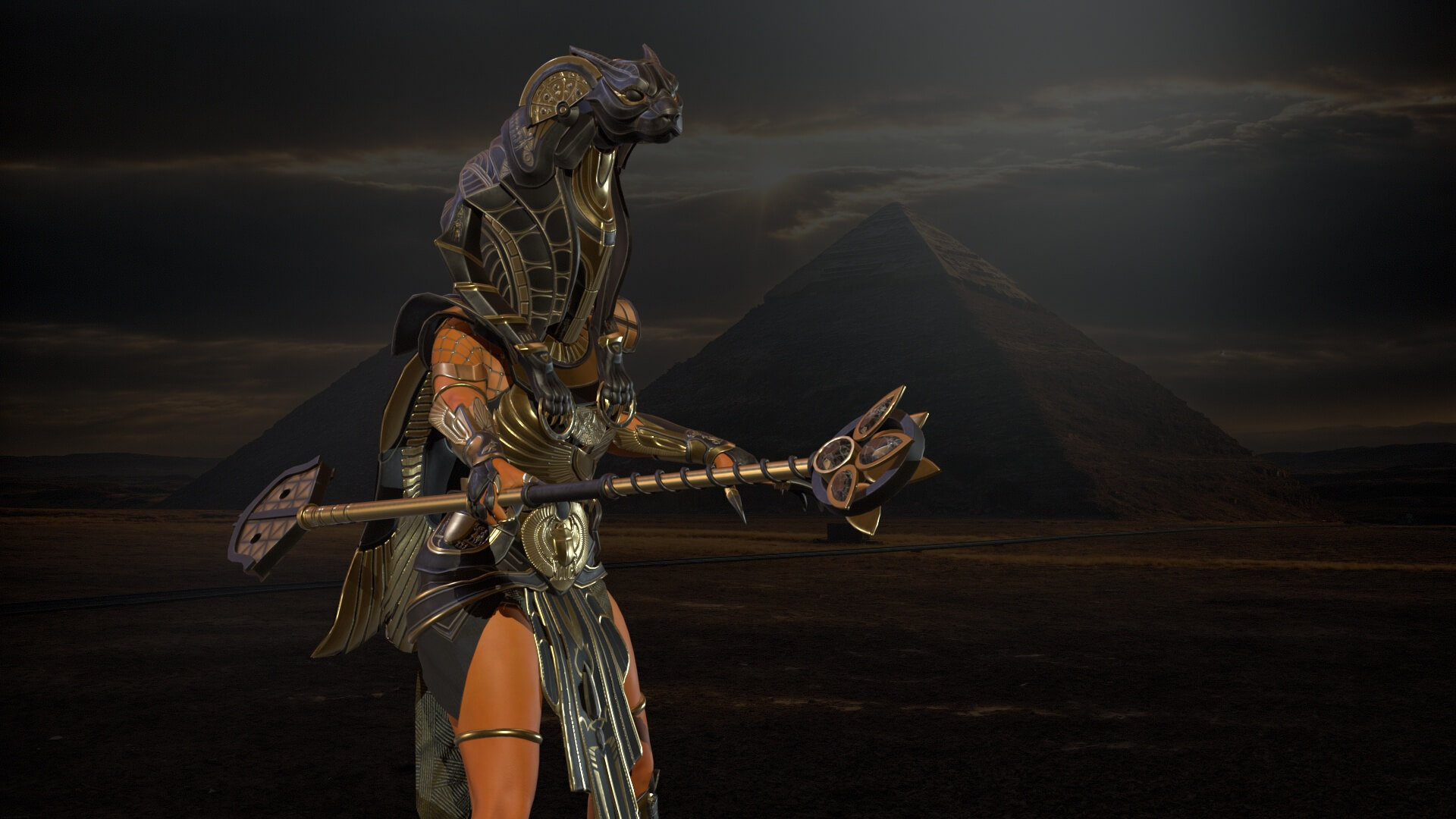 Bastet Game Ready - 3D Model by andryuha1981