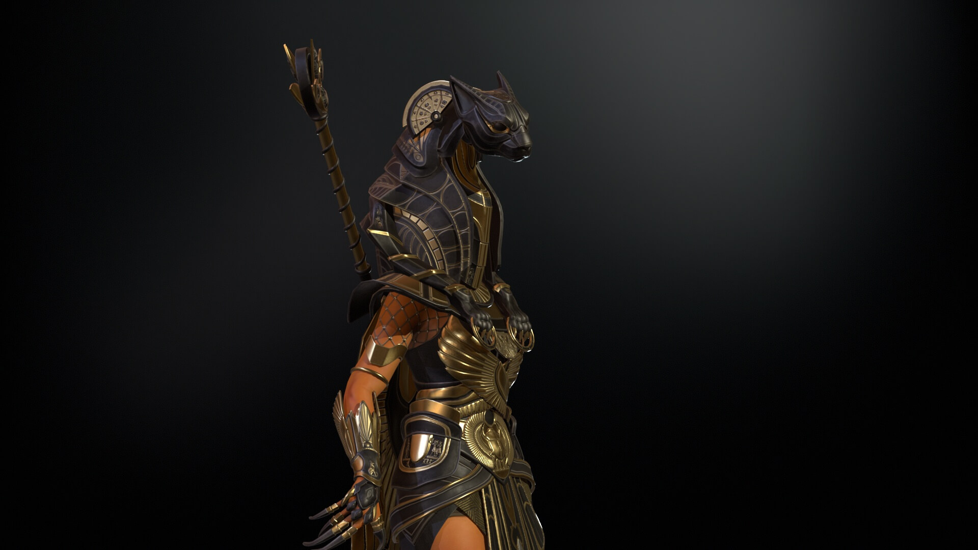 Bastet Game Ready - 3D Model by andryuha1981