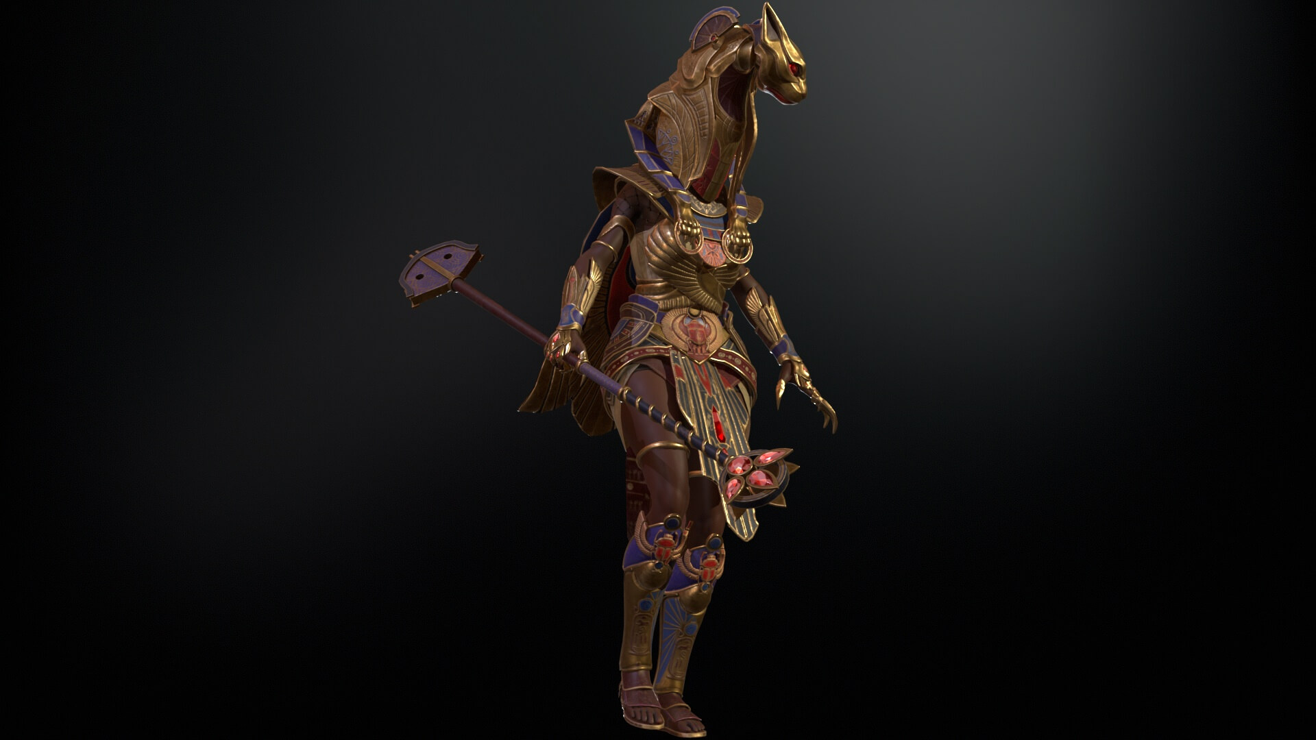 Bastet Game Ready - 3D Model by andryuha1981