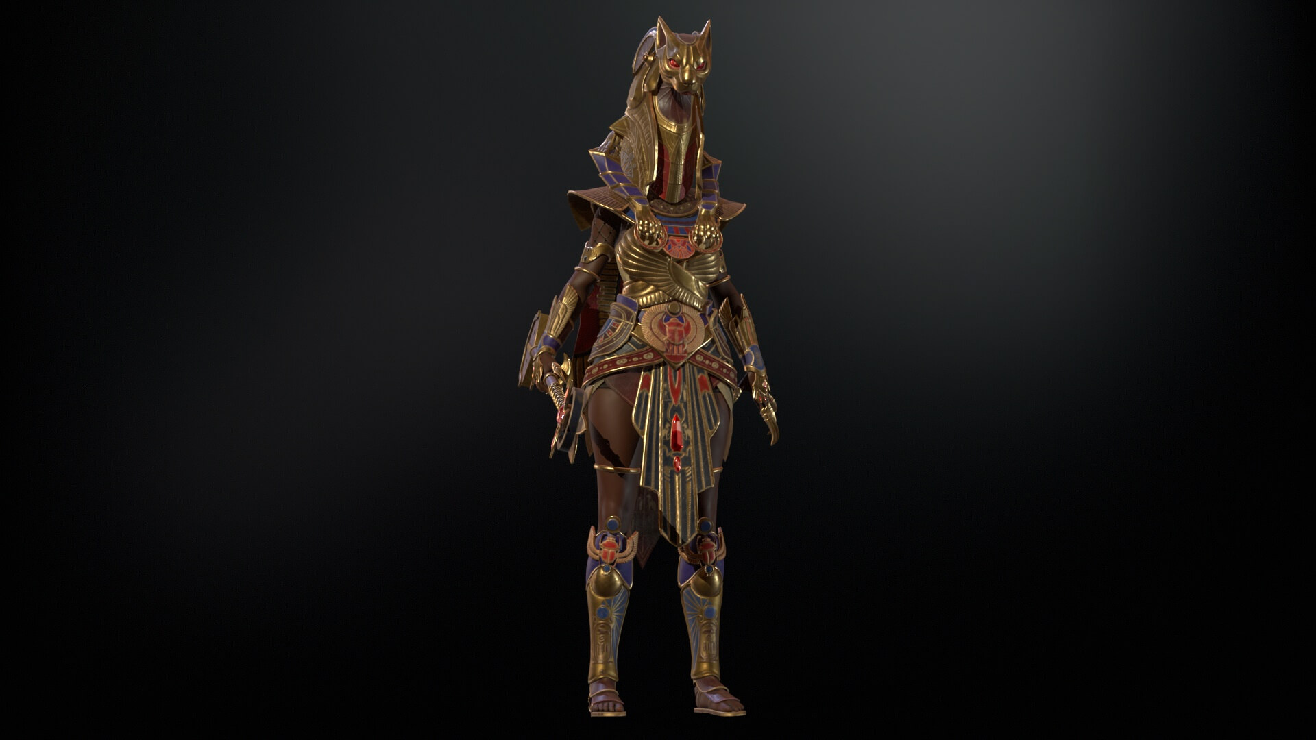 Bastet Game Ready - 3D Model by andryuha1981