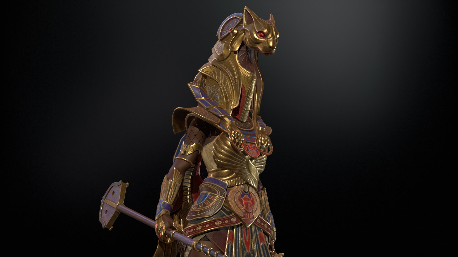 Bastet Game Ready - 3D Model by andryuha1981