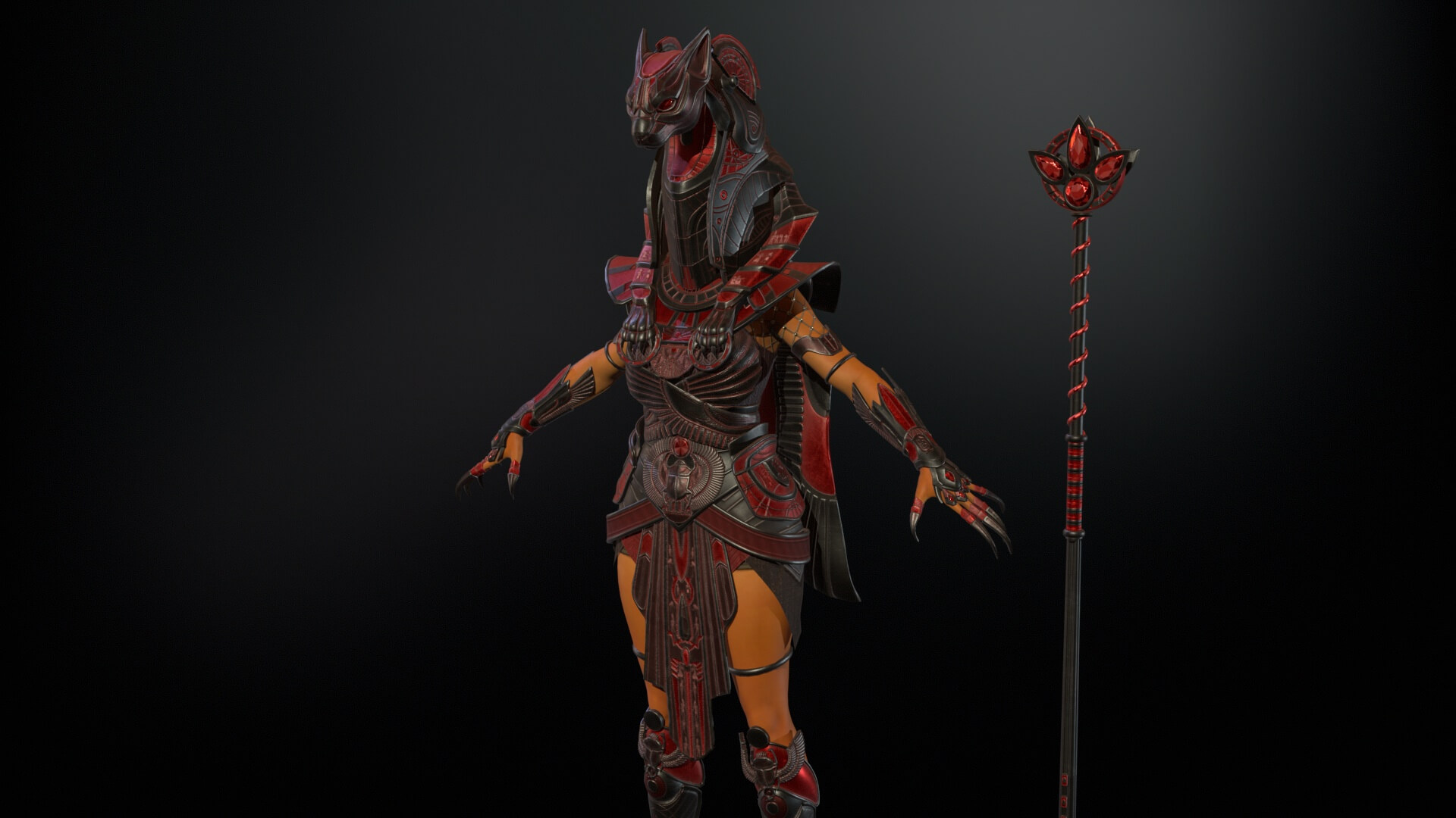 Bastet Game Ready - 3D Model by andryuha1981