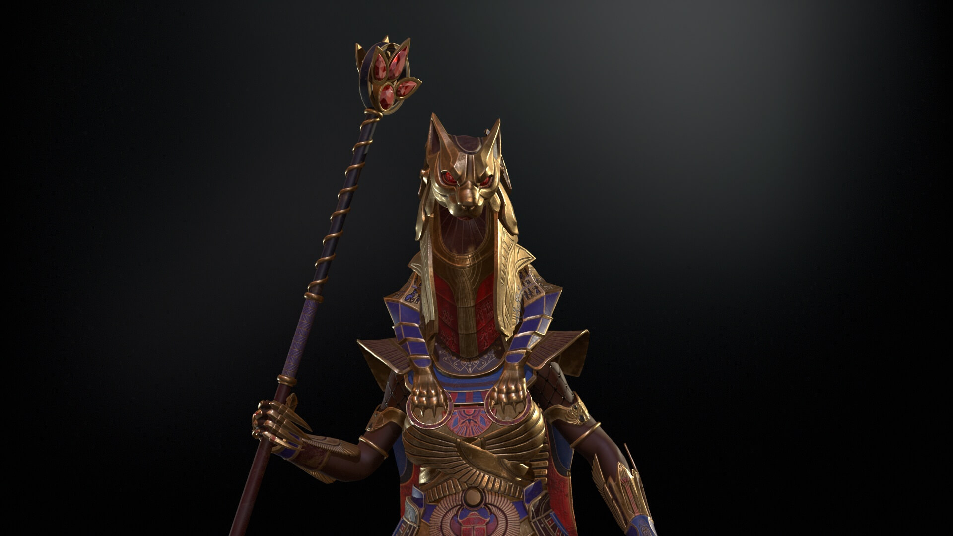 Bastet Game Ready - 3D Model by andryuha1981