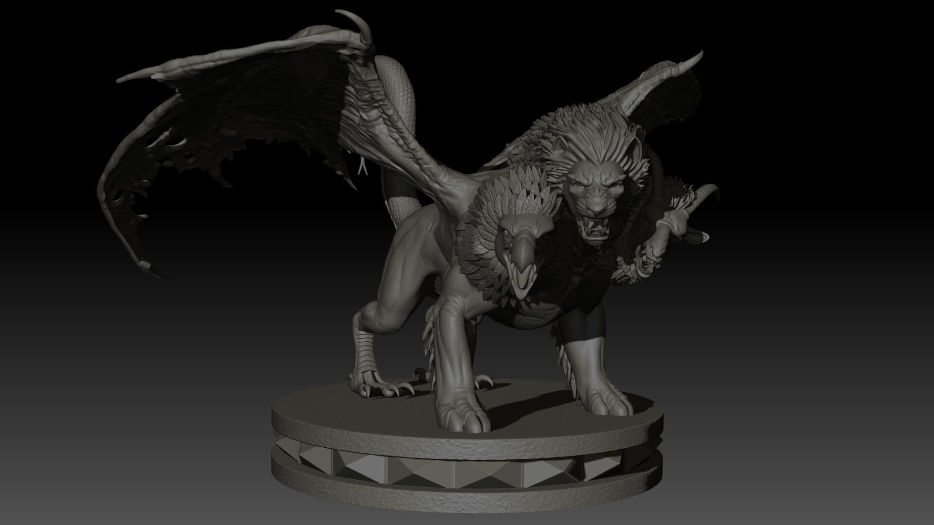 Chimera High Poly for 3D Print by andryuha1981