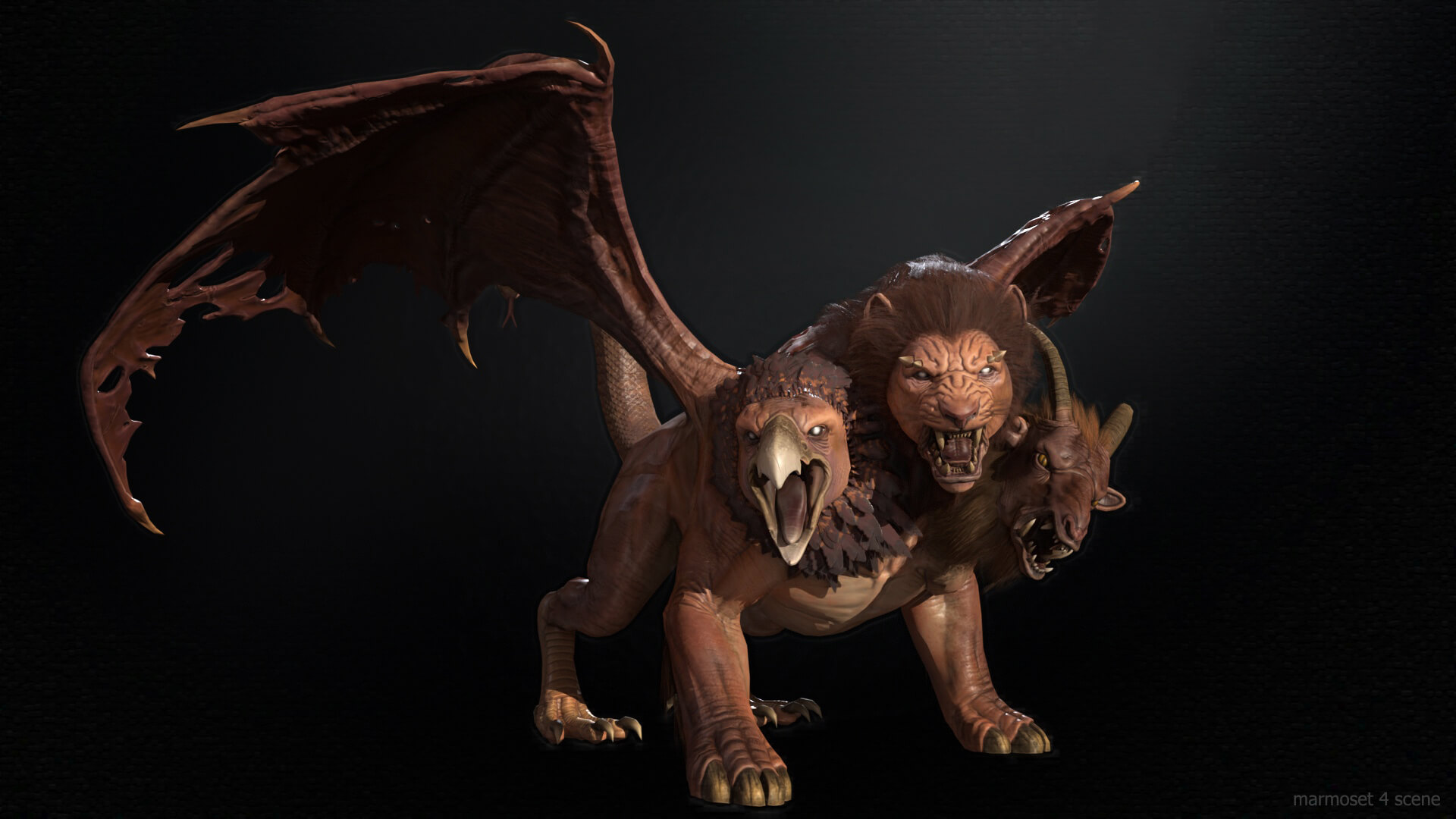 Chimera High Poly for 3D Print by andryuha1981