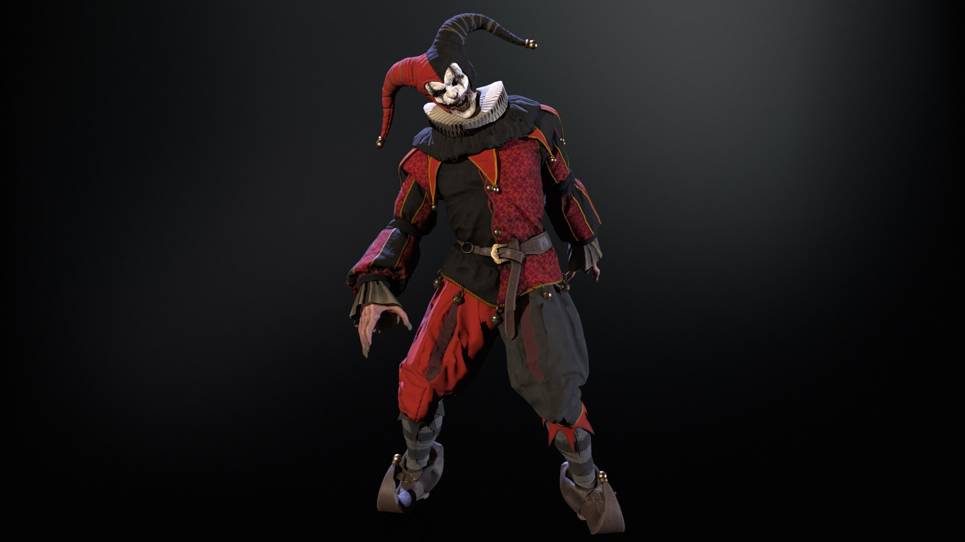 Clown Gester Game Ready - 3D Model by andryuha1981