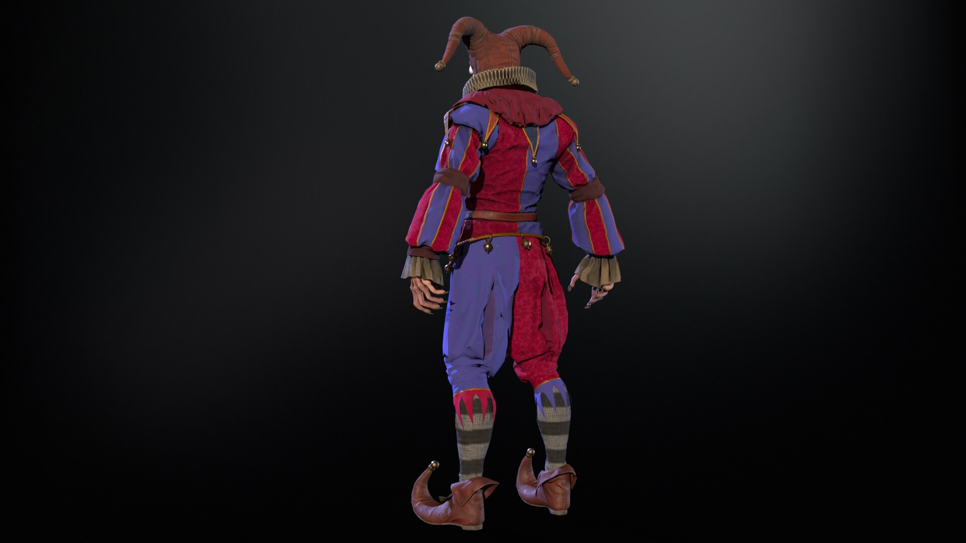 Clown Gester Game Ready - 3D Model by andryuha1981