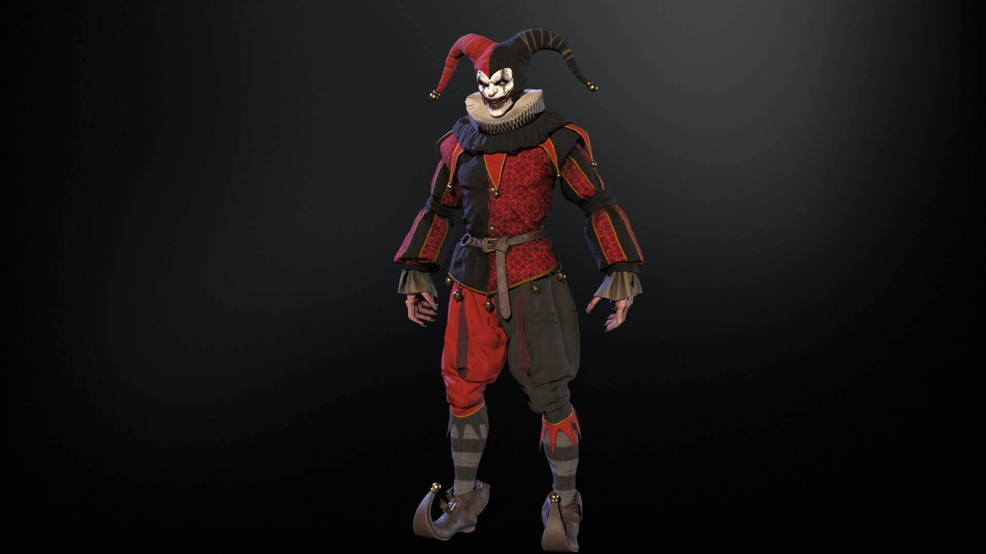 Clown Gester Game Ready - 3D Model by andryuha1981