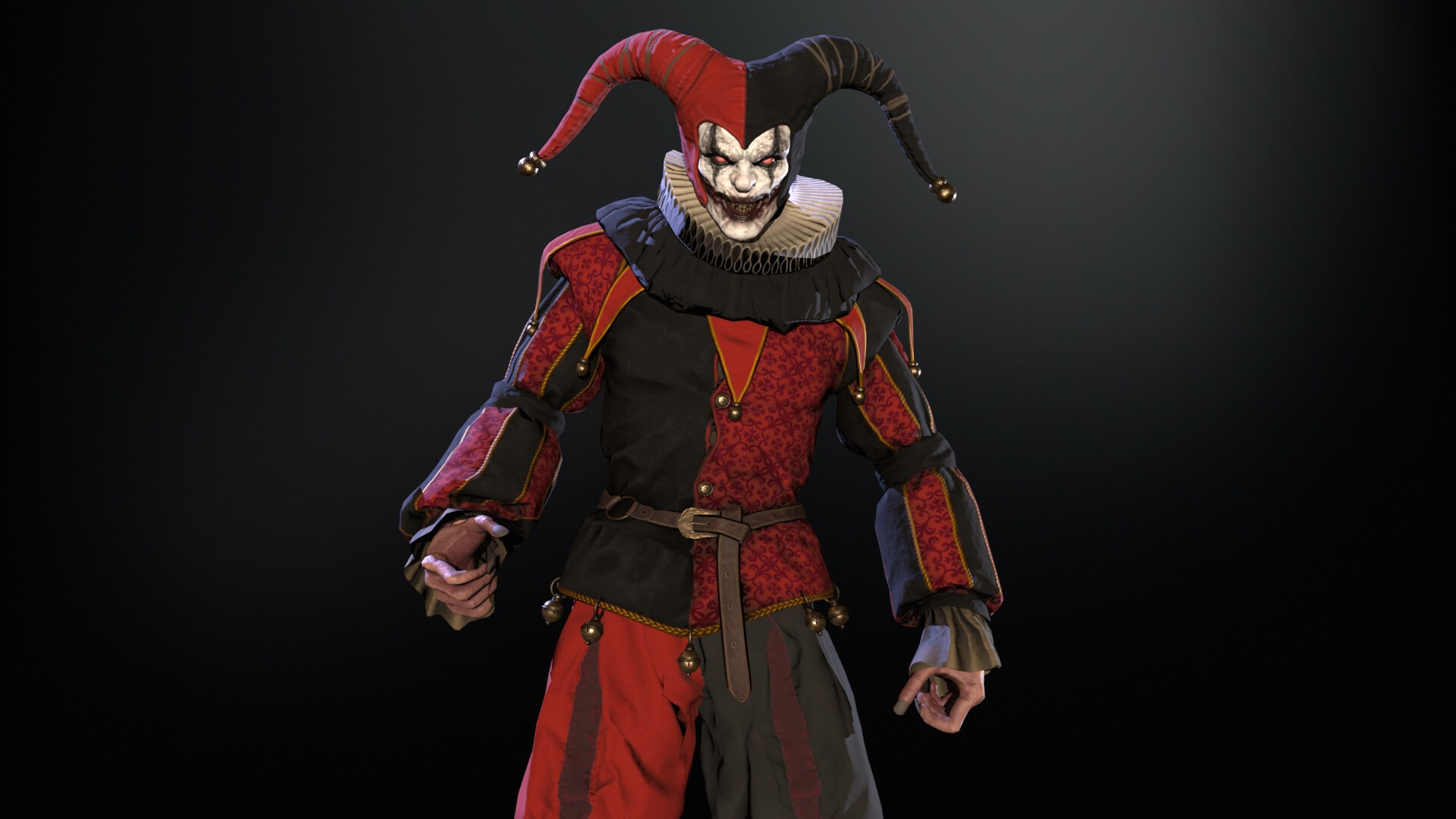 Clown Gester Game Ready - 3D Model by andryuha1981