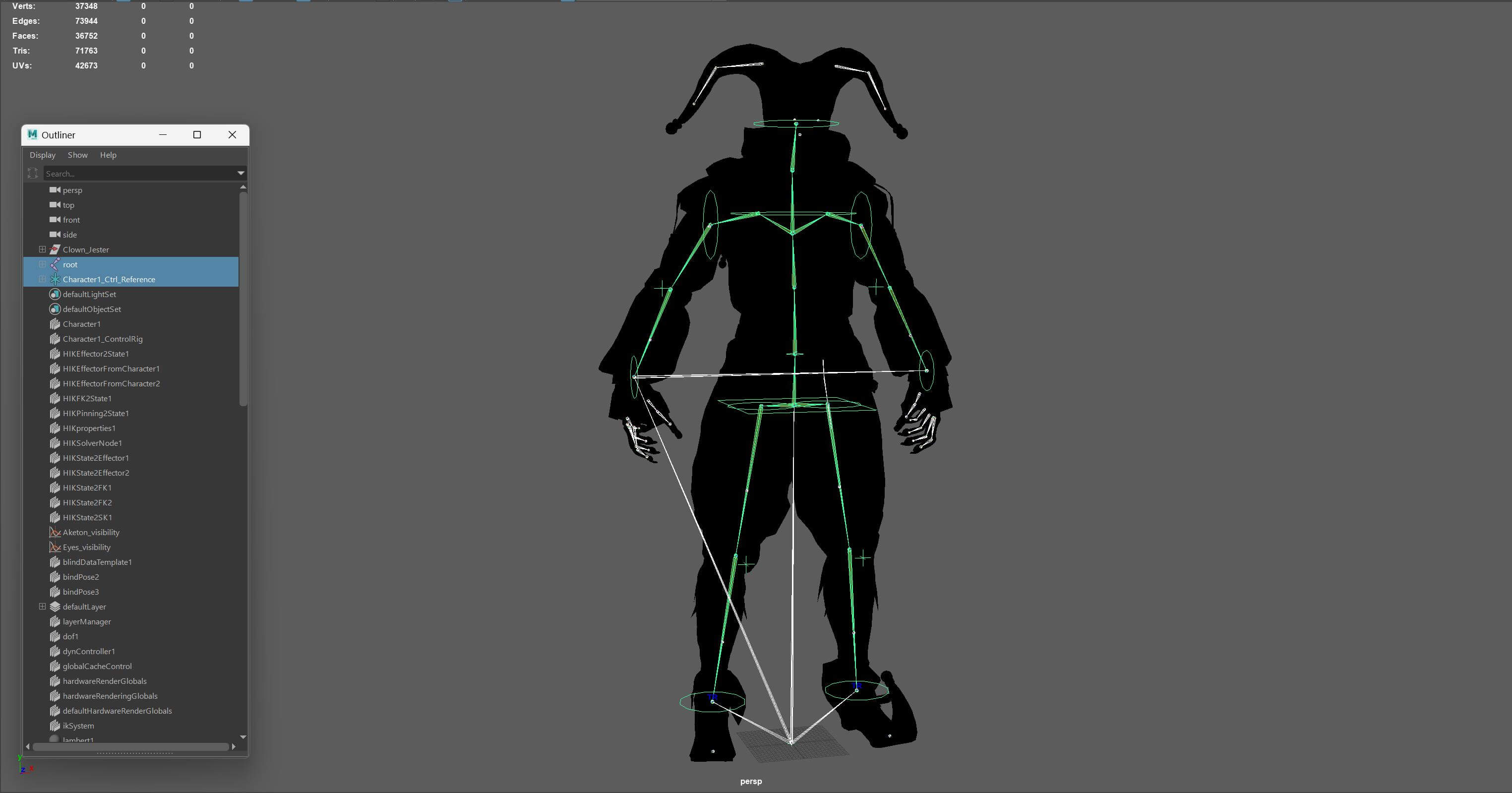 Clown Gester Game Ready - 3D Model by andryuha1981