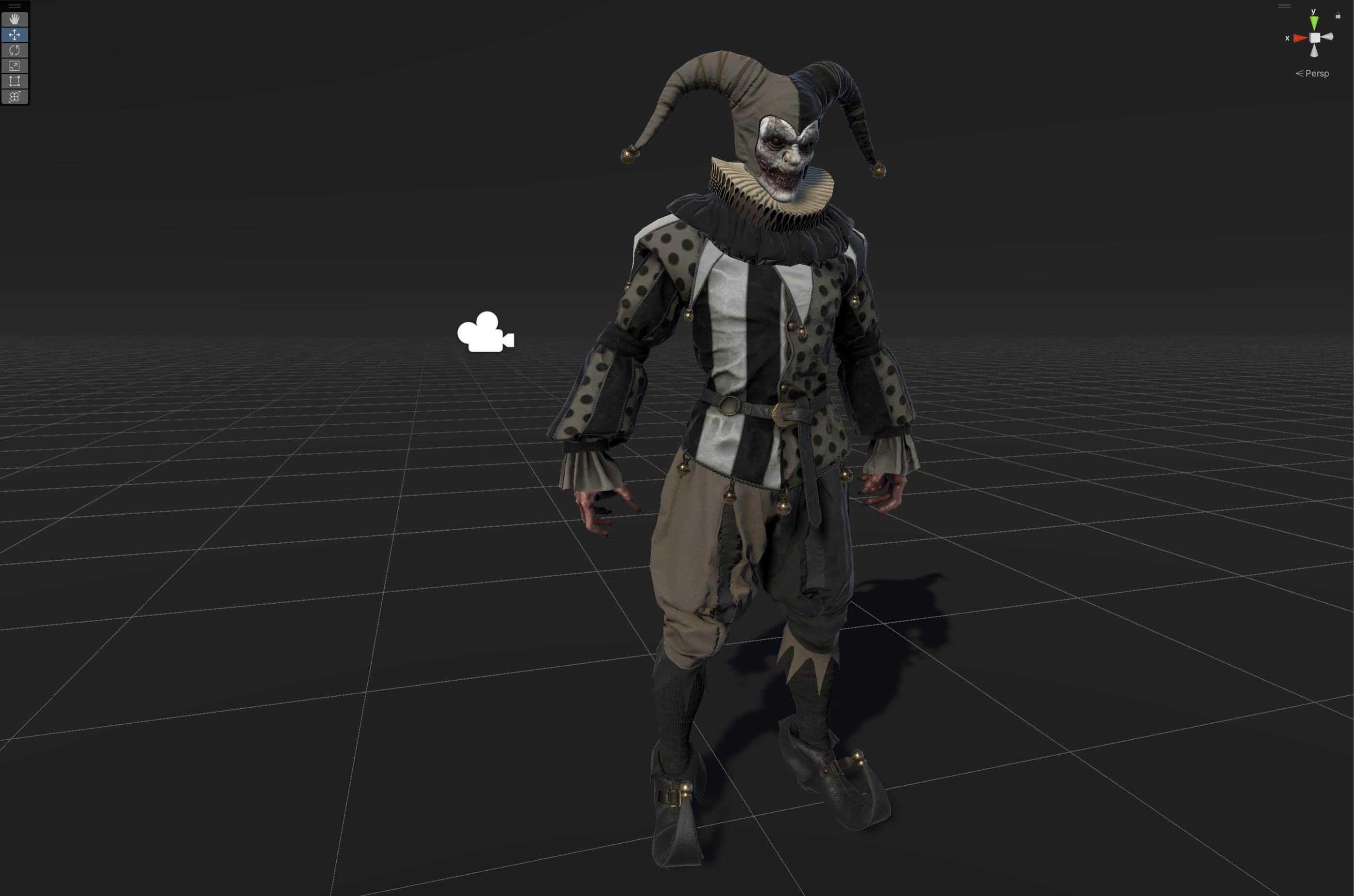 Clown Gester Game Ready - 3D Model by andryuha1981