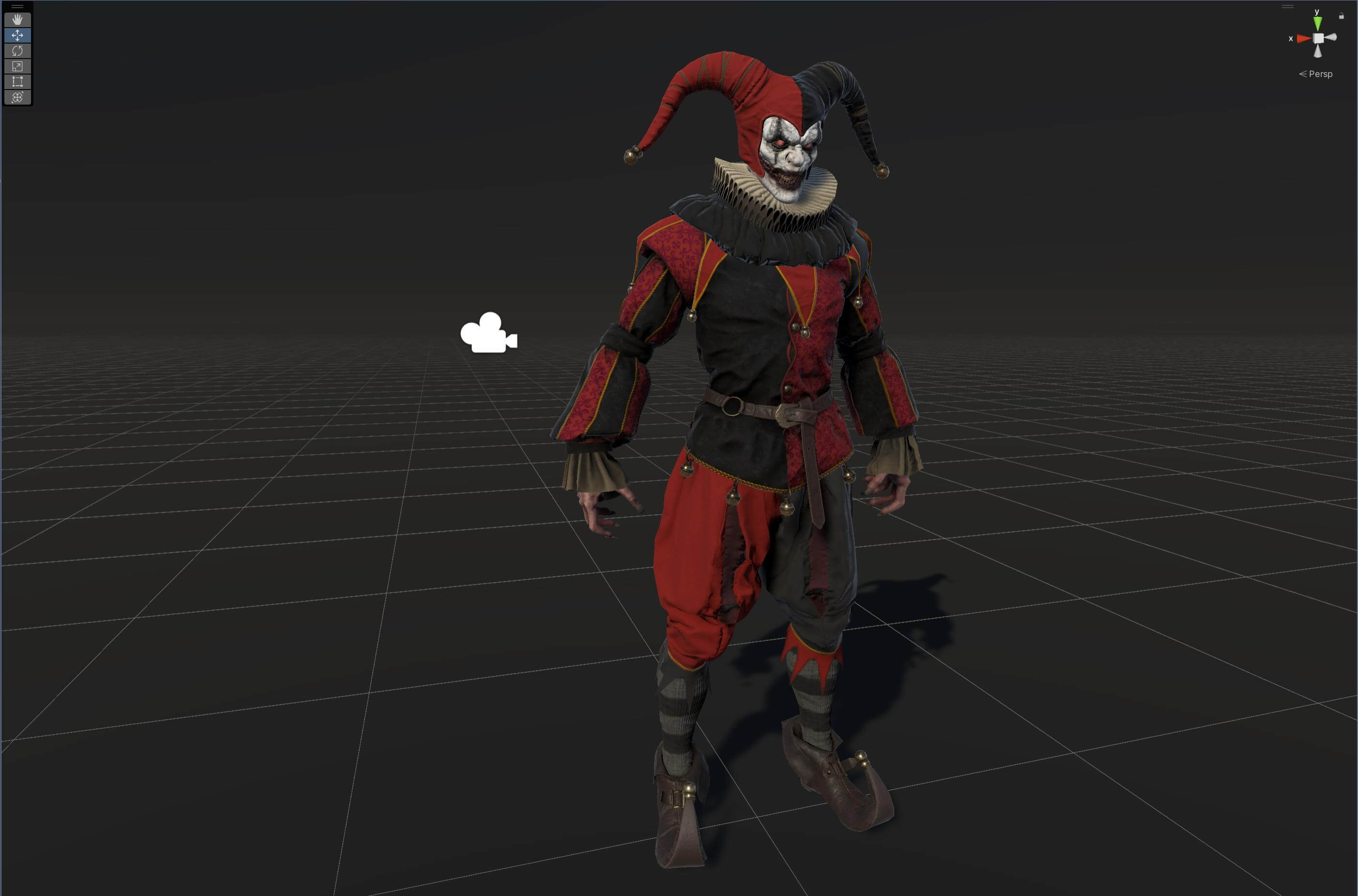 Clown Gester Game Ready - 3D Model by andryuha1981