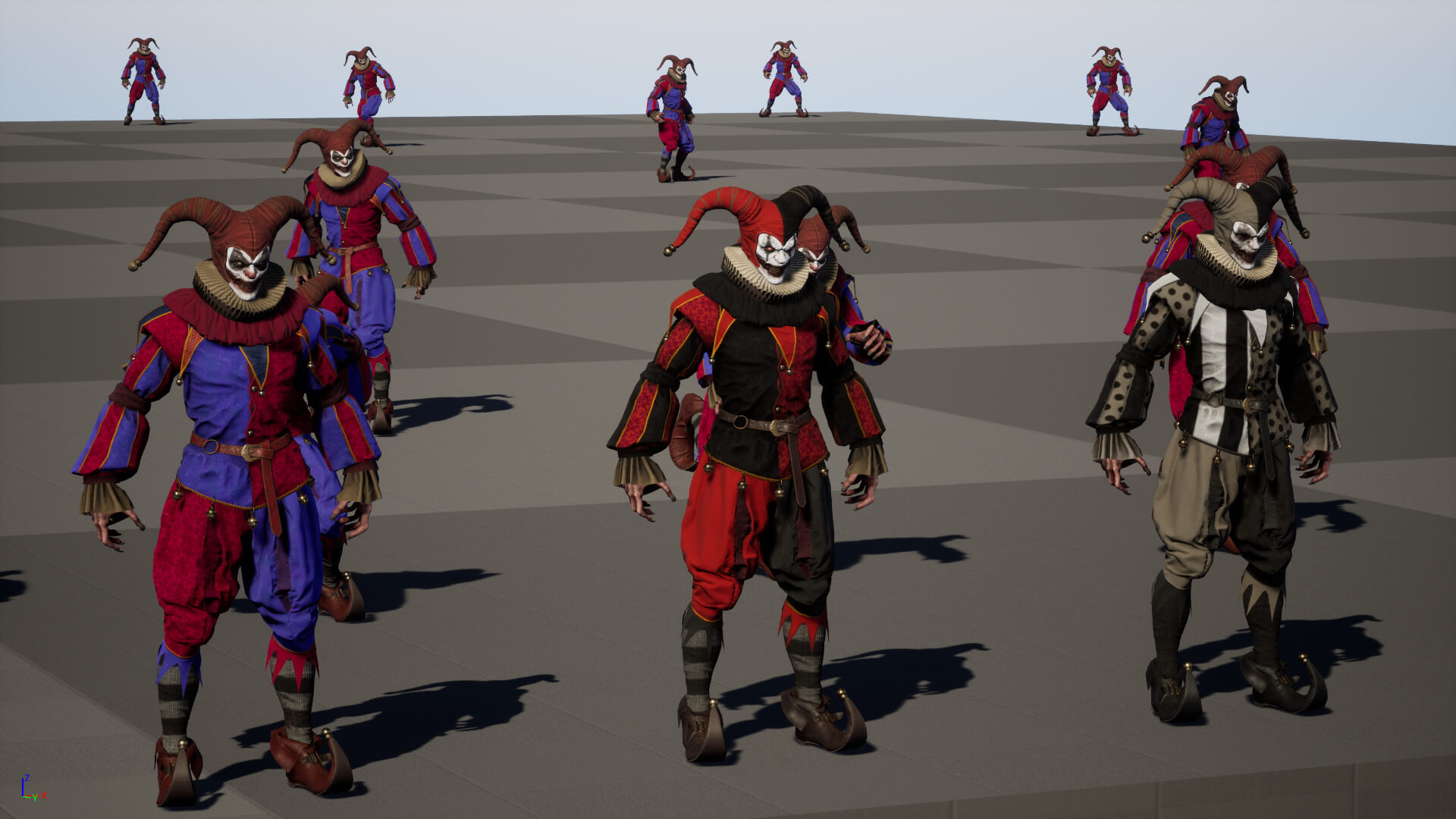 Clown Gester Game Ready - 3D Model by andryuha1981