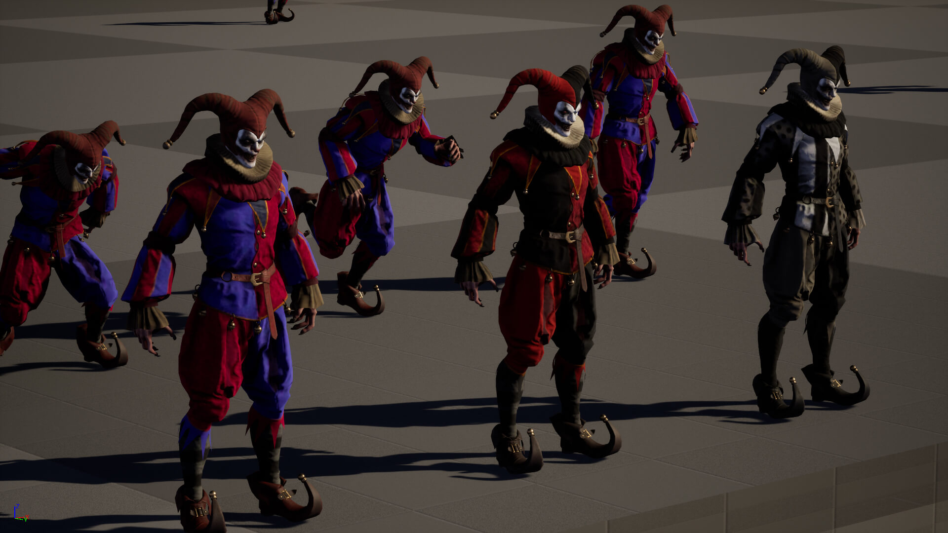 Clown Gester Game Ready - 3D Model by andryuha1981