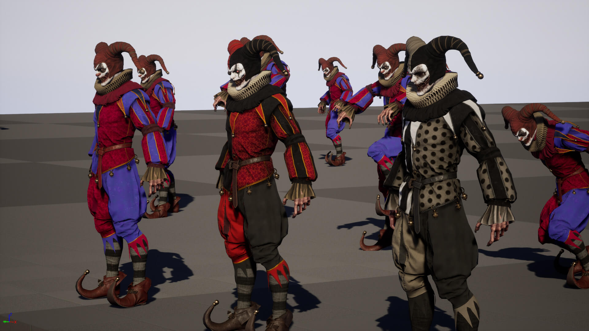 Clown Gester Game Ready - 3D Model by andryuha1981