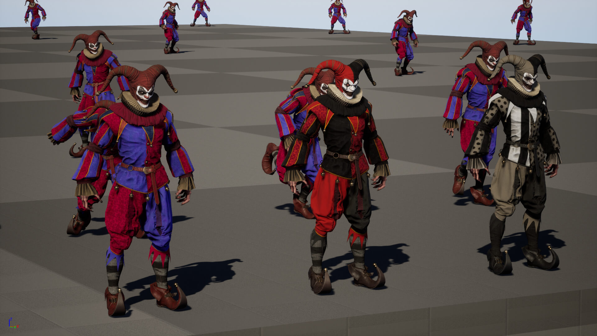 Clown Gester Game Ready - 3D Model by andryuha1981