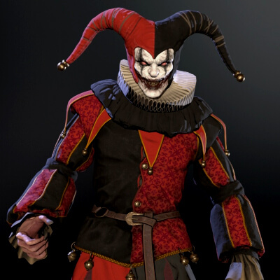 Clown Gester Game Ready - 3D Model by andryuha1981