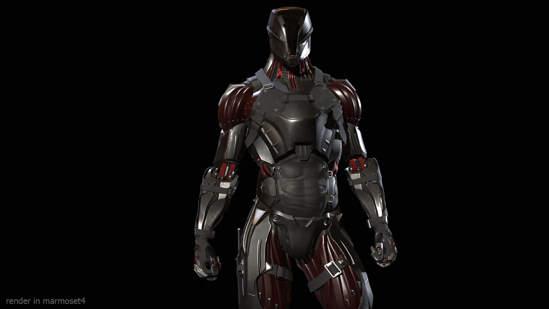 Cyber Ninja game ready - 3D Model by andryuha1981