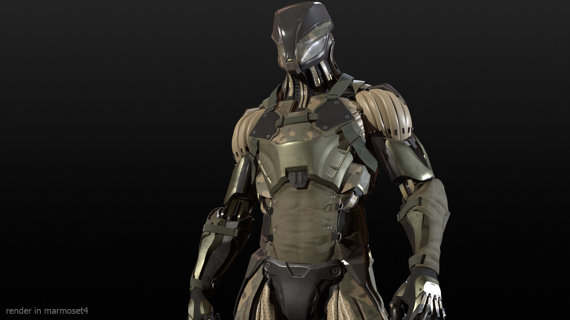 Cyber Ninja game ready - 3D Model by andryuha1981
