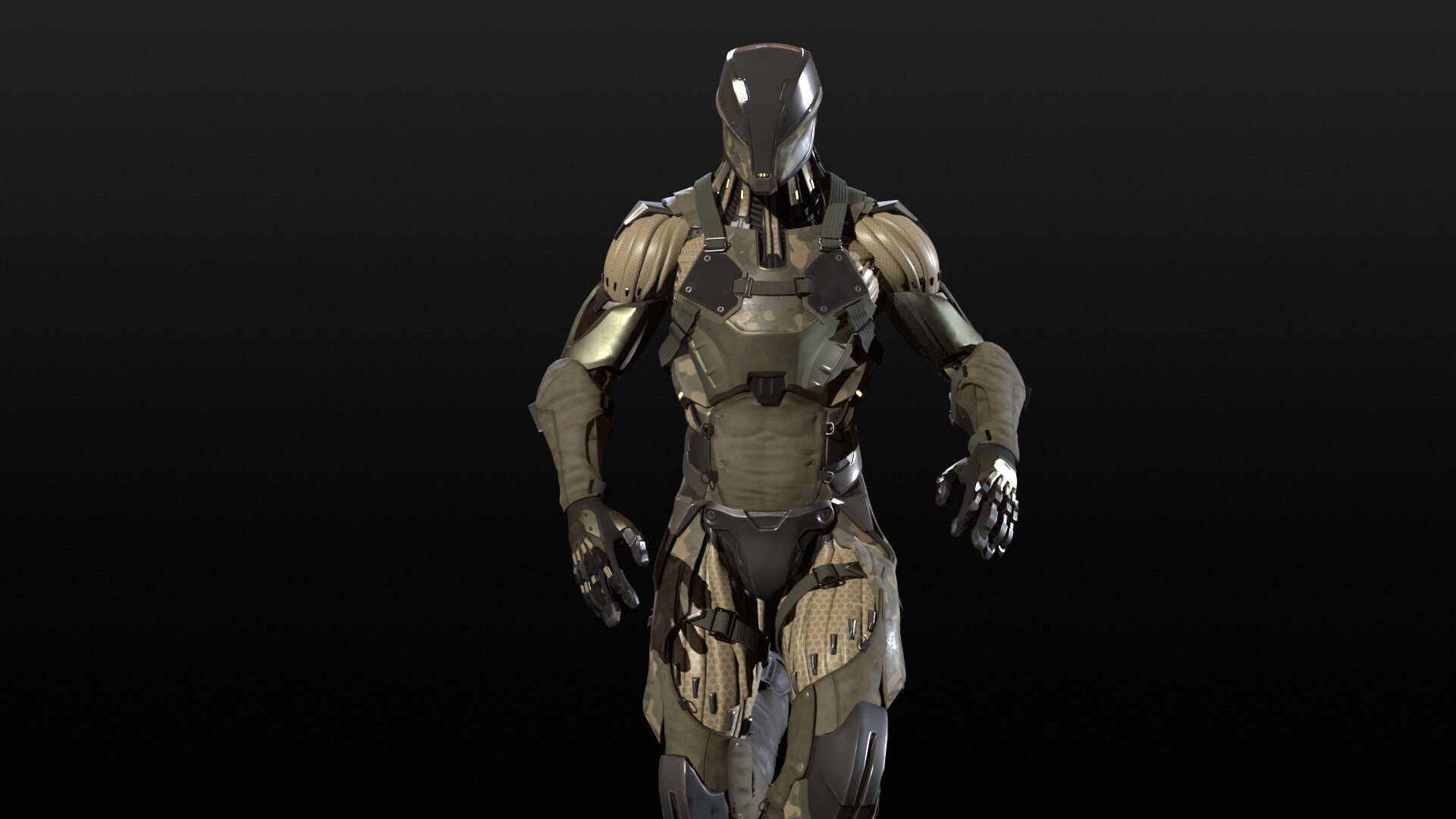 Cyber Ninja game ready - 3D Model by andryuha1981