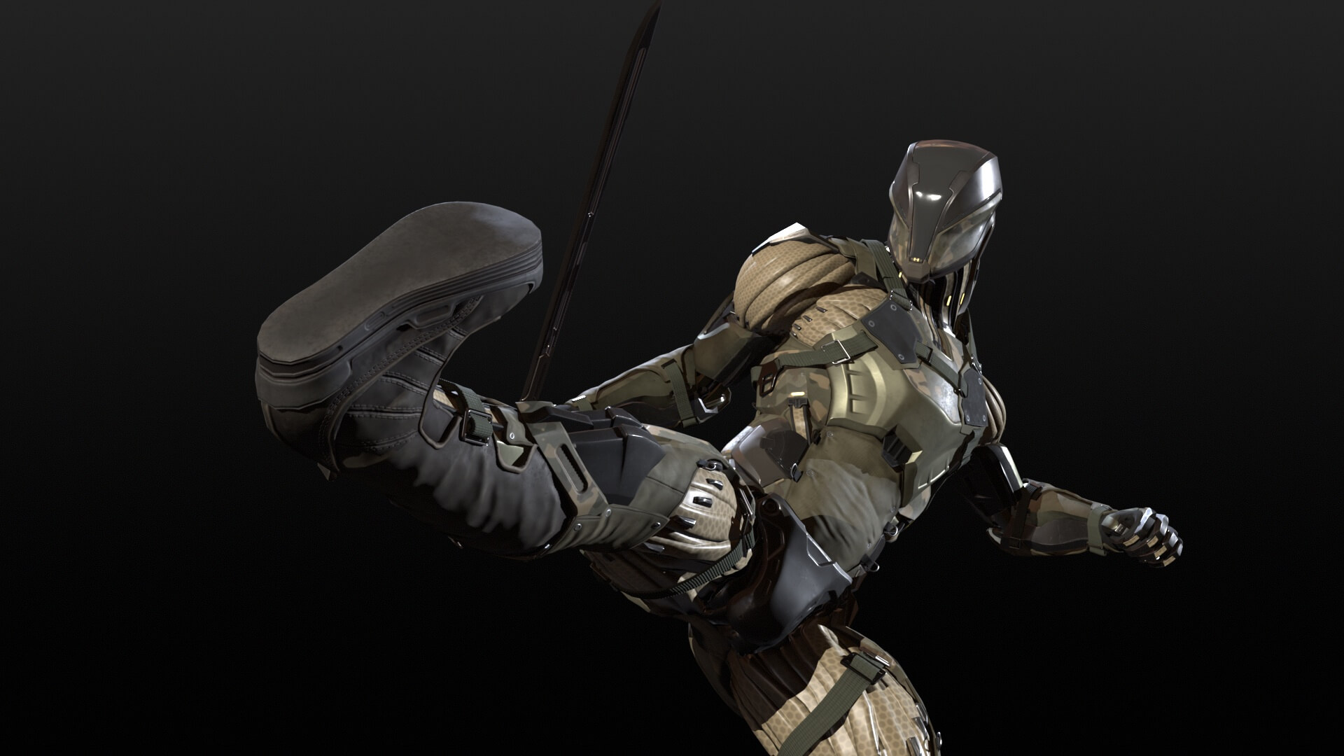 Cyber Ninja game ready - 3D Model by andryuha1981