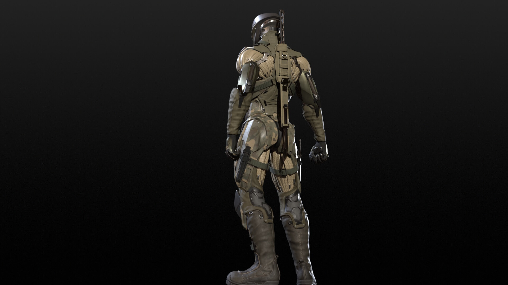 Cyber Ninja game ready - 3D Model by andryuha1981