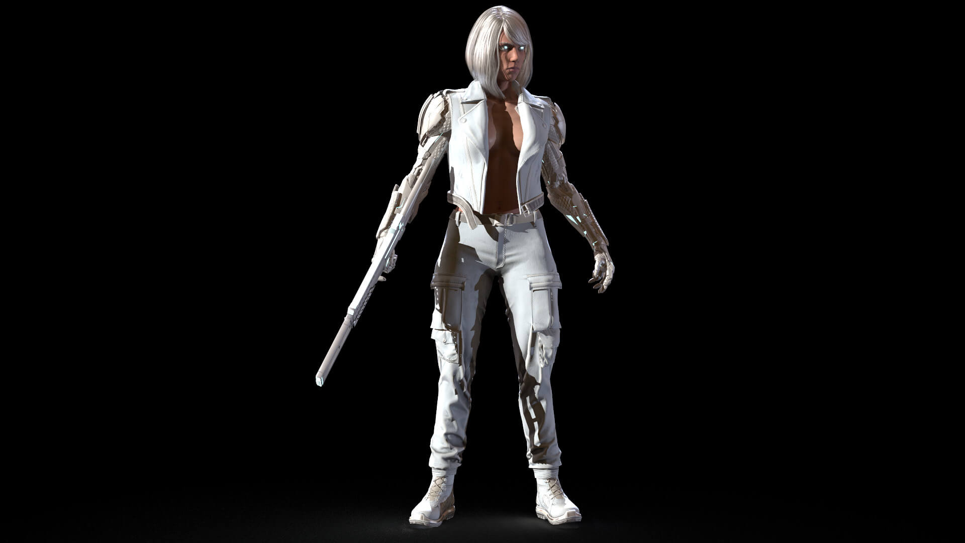 Cyborgirl Game Ready - 3D Model by andryuha1981