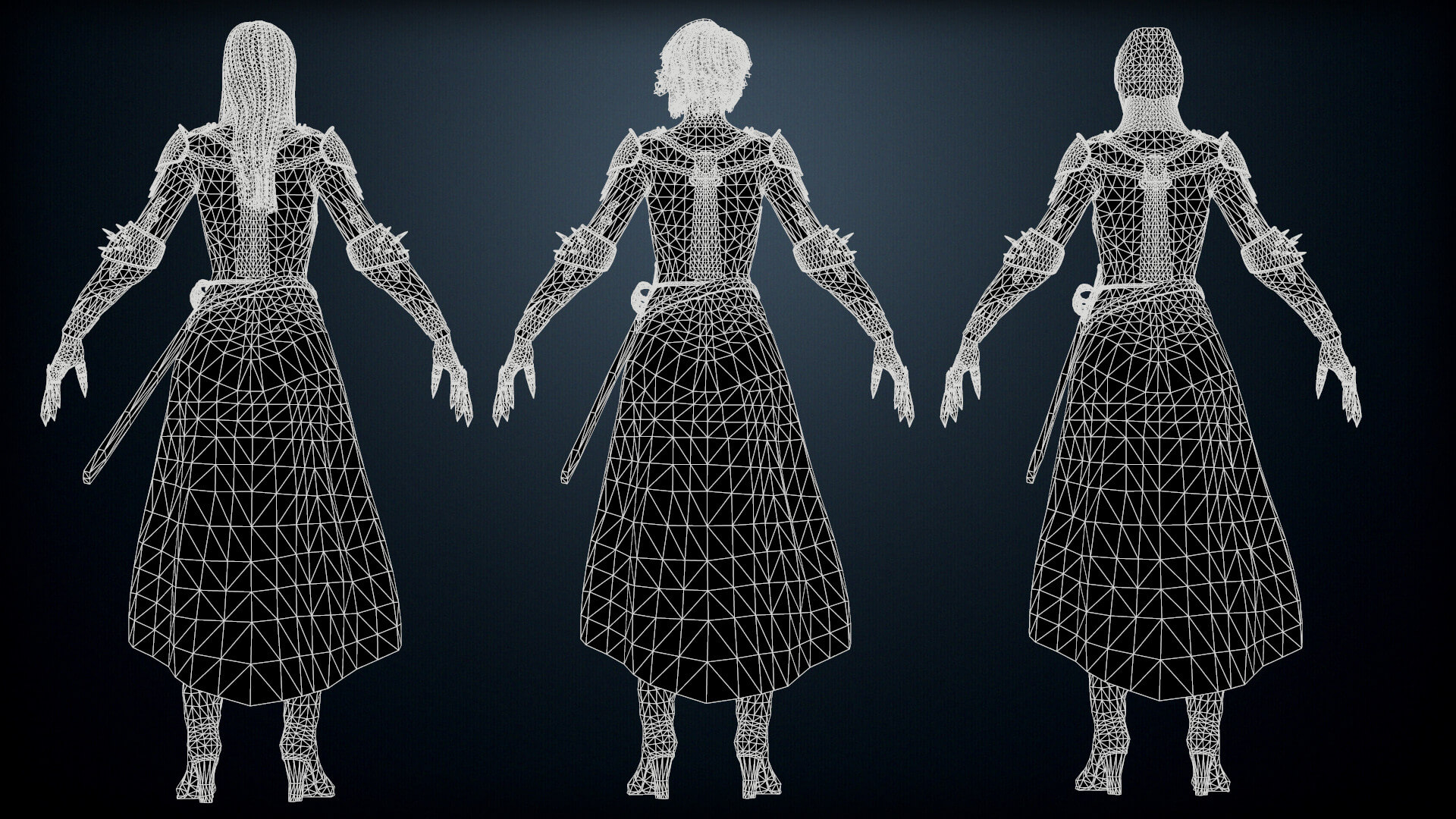 Dark Lady Game Ready - 3D Model by andryuha1981