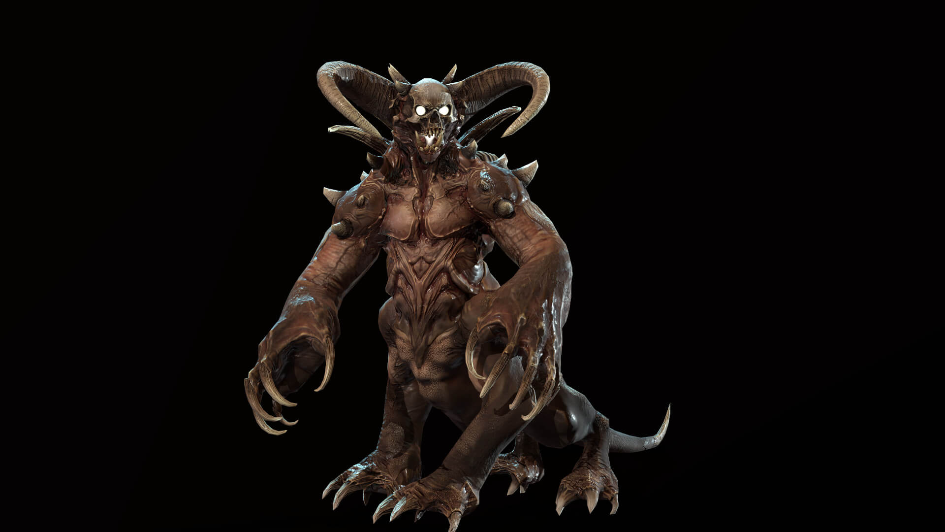 Demon Hound Game Ready - 3D Model by andryuha1981