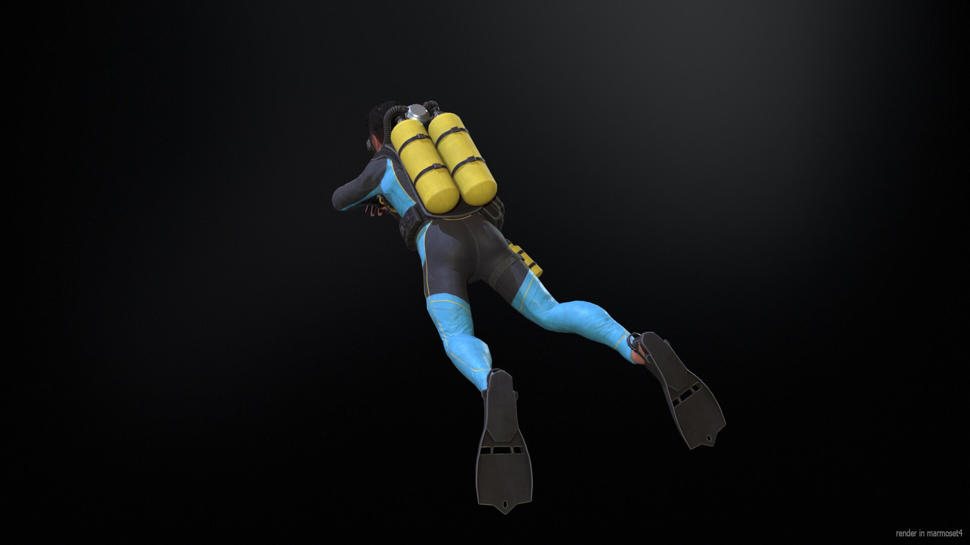 Diver Game Ready - 3D Model by andryuha1981