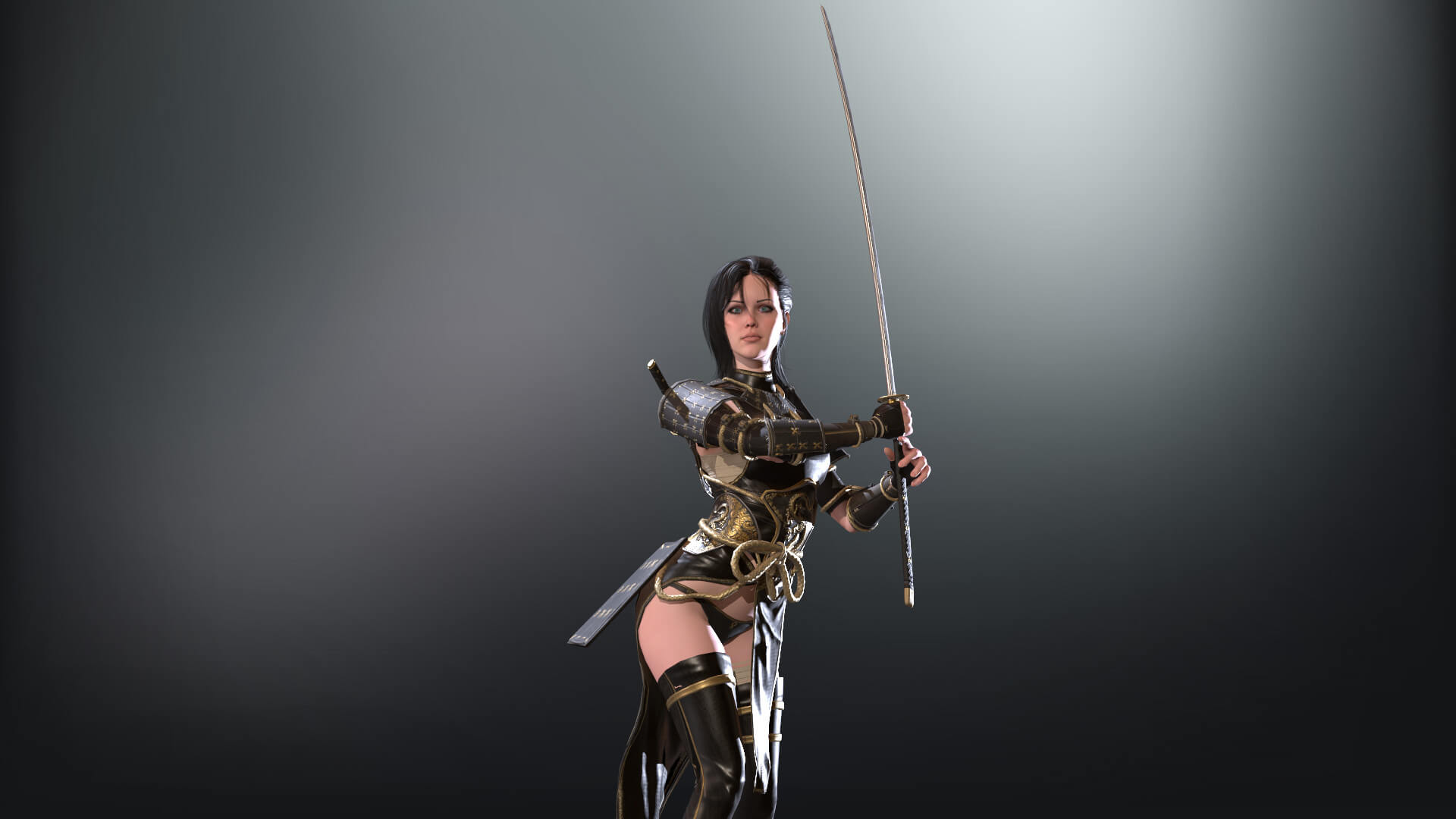 Samurai Girl - 3D Model by andryuha1981