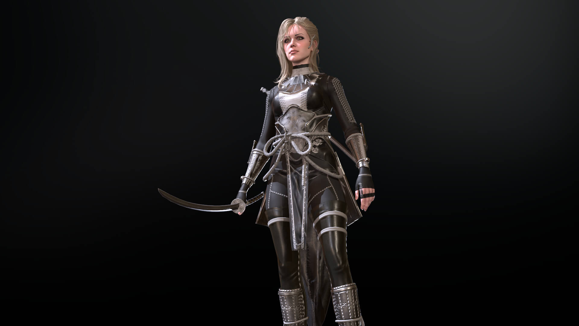 Samurai Girl - 3D Model by andryuha1981