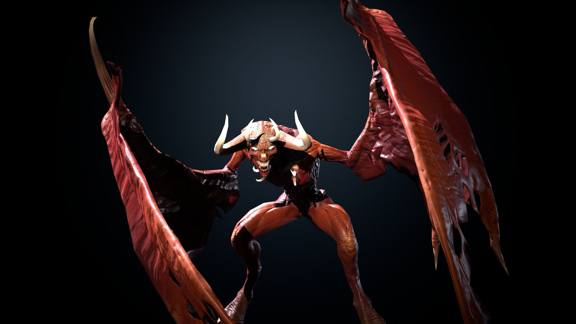 Flying Demon 1 Game Ready - 3D Model by andryuha1981